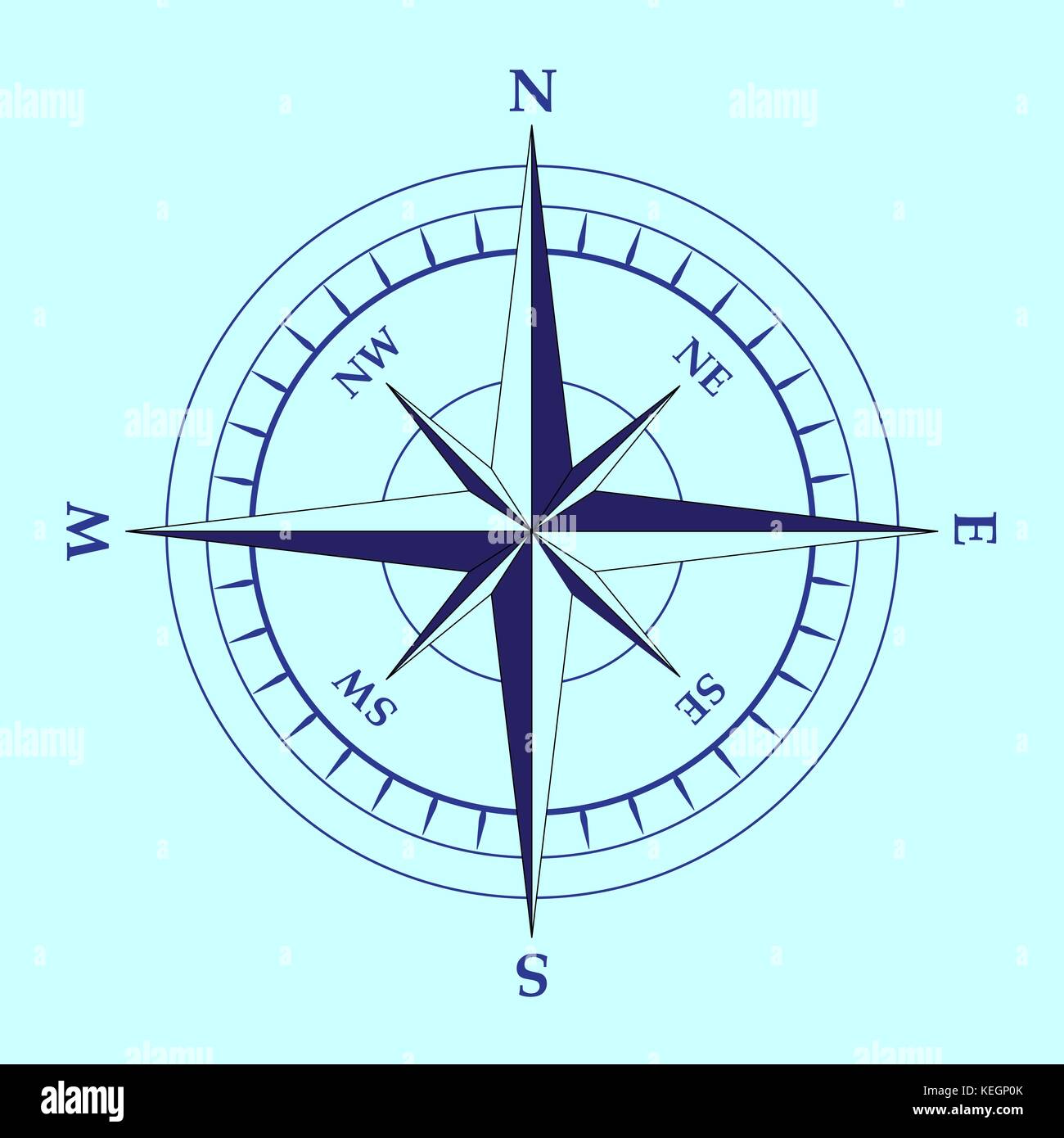 Compass vector vectors hi-res stock photography and images - Alamy