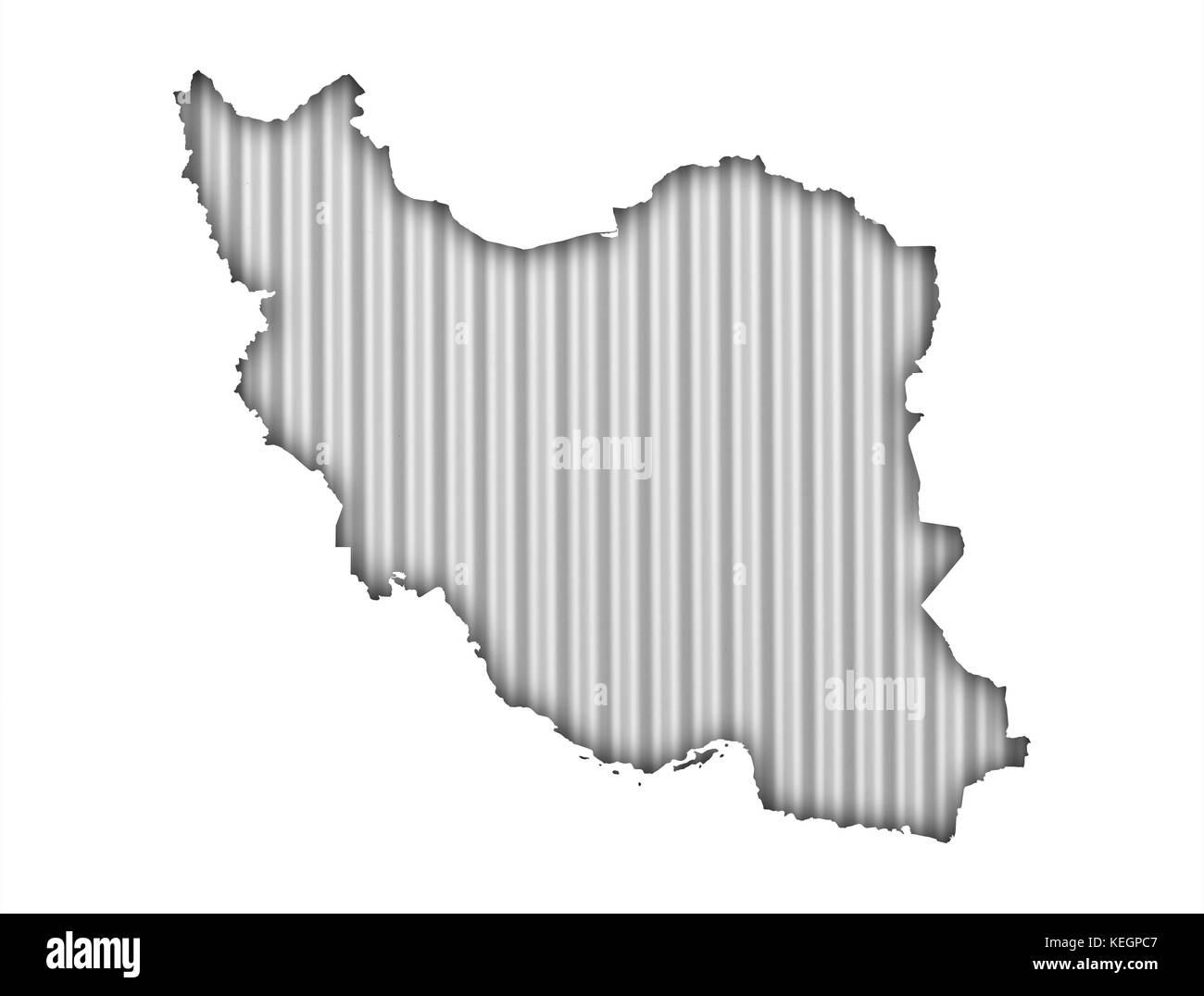 Map of Iran on corrugated iron Stock Photo - Alamy