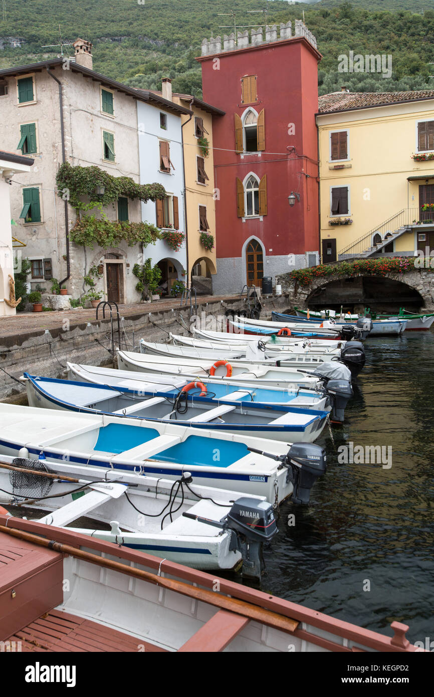 Cassone, Lake Garda, Italy. Picturesque view of the village Cassone ...