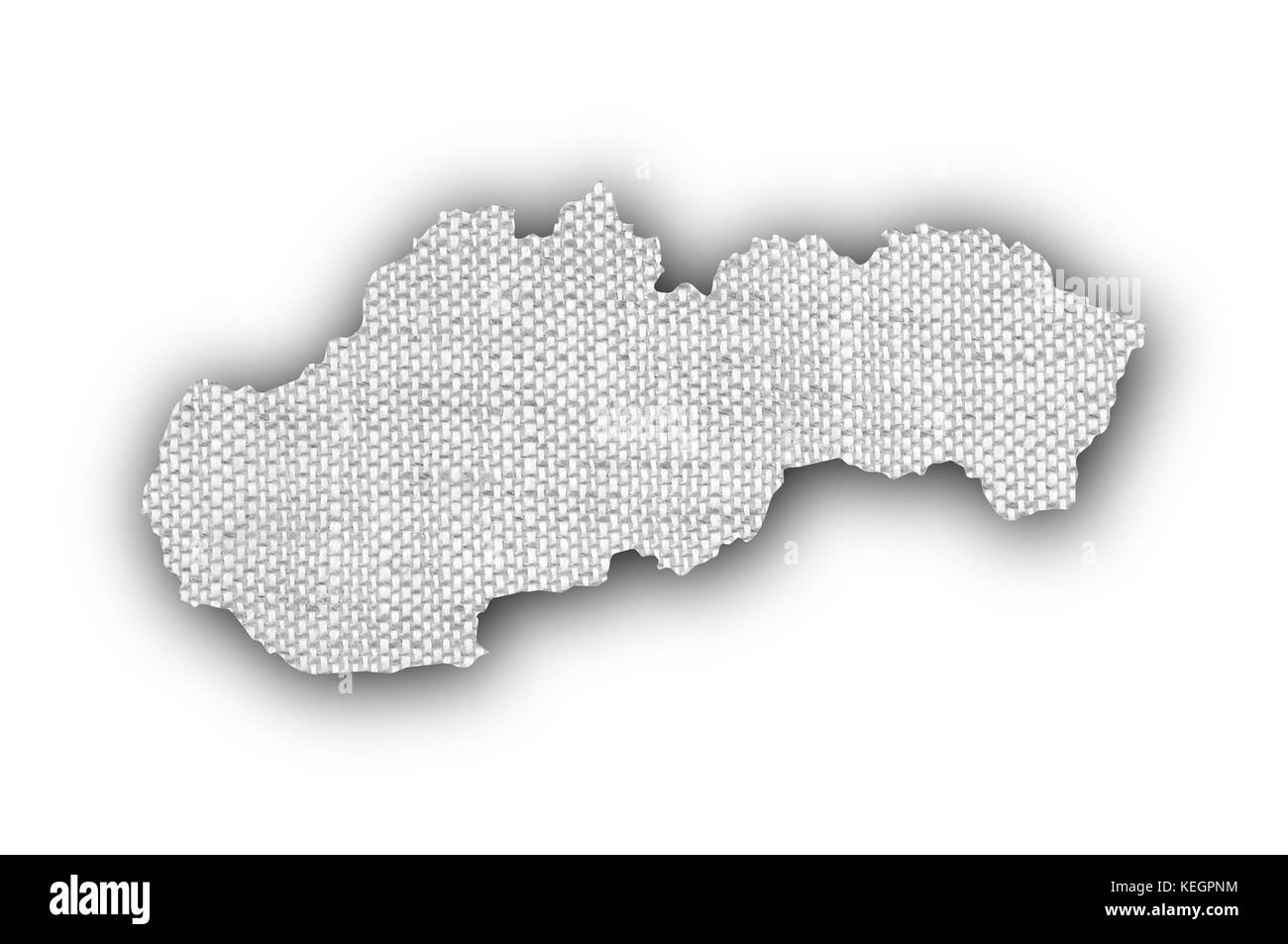 Map of Slovakia on old linen Stock Photo - Alamy
