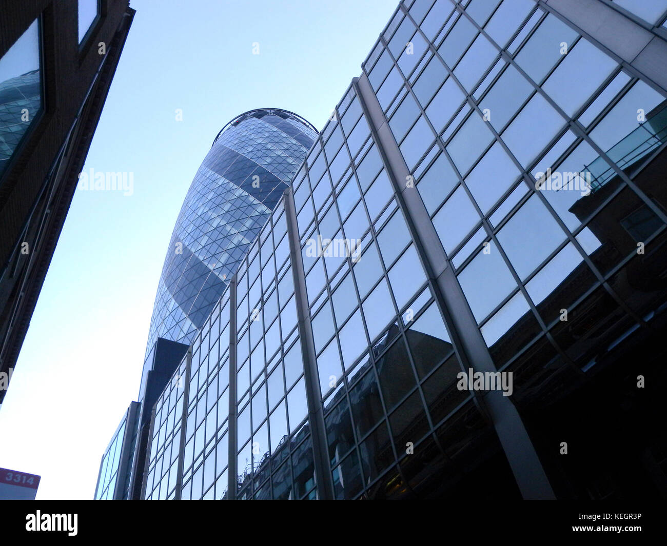 Office building at 30 St Mary Axe in London, aka London Egg or the ...