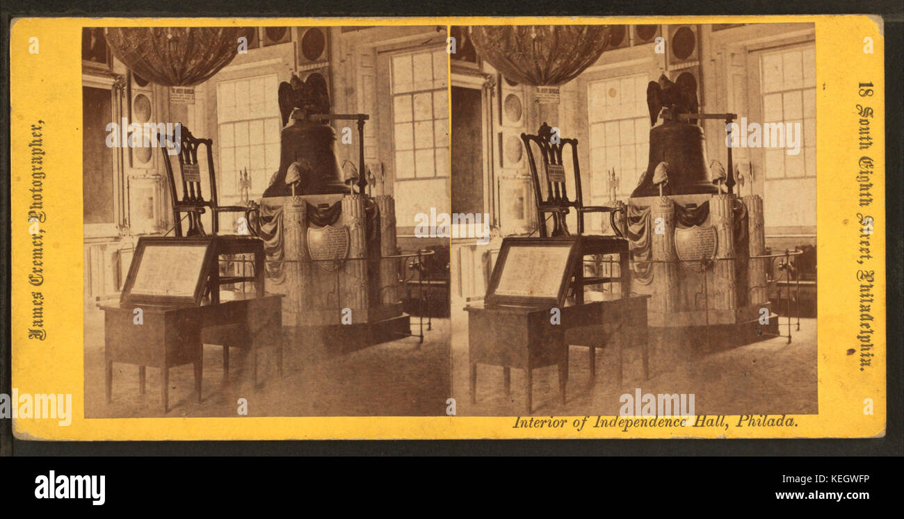 Interior of Independence Hall, Philada, by Cremer, James, 1821-1893 ...