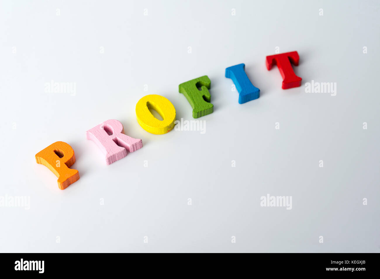 The word profit on white background from colorful letters Stock Photo ...