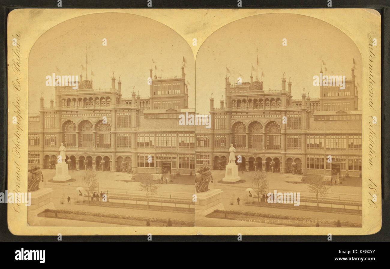 This photograph shows the main building and north entrance of a ...