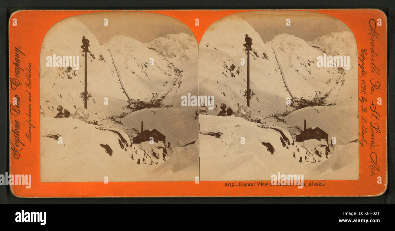 Distant view of Chilcoot (Chilkoot) Pass, Alaska, by Keystone View ...