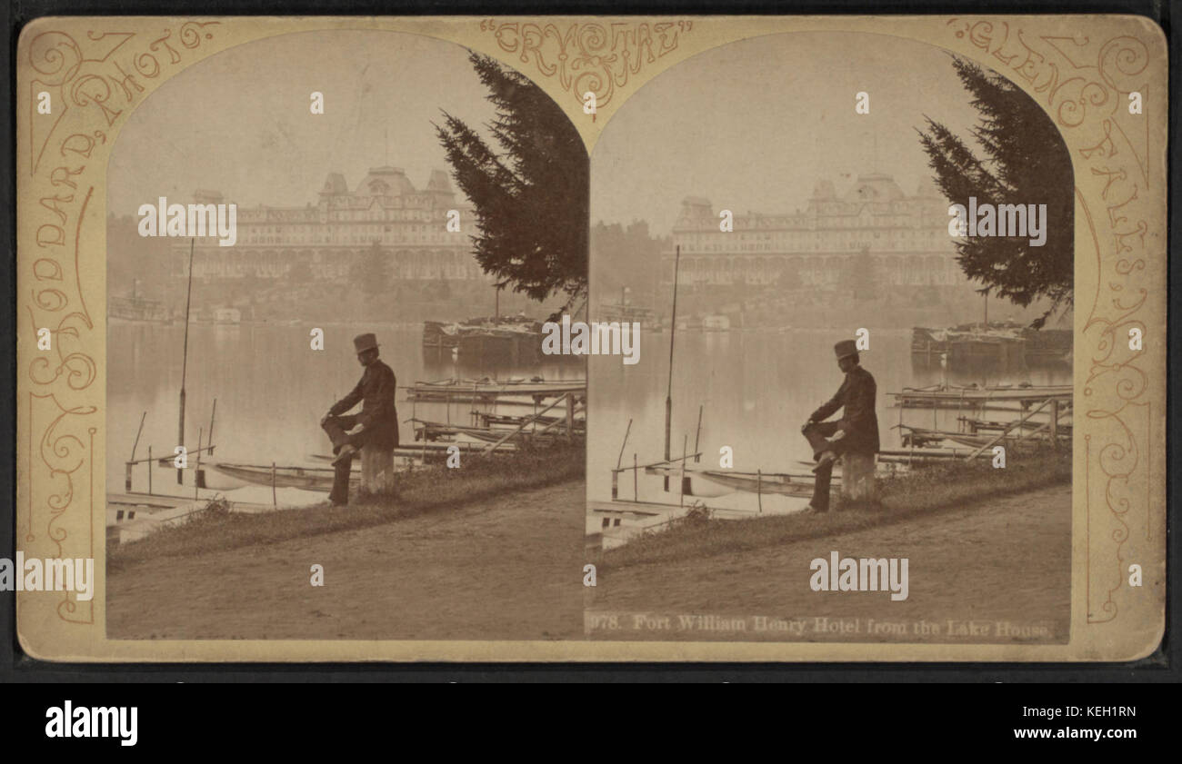 Fort William Henry Hotel from the Lake House, by Stoddard, Seneca Ray ...