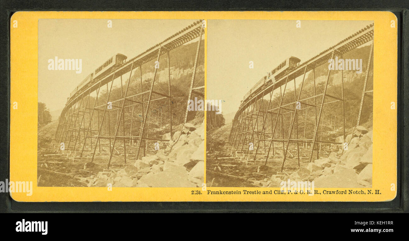 Frankenstein Trestle and Cliff, P.& O.R.R., Crawford Notch, from Robert ...