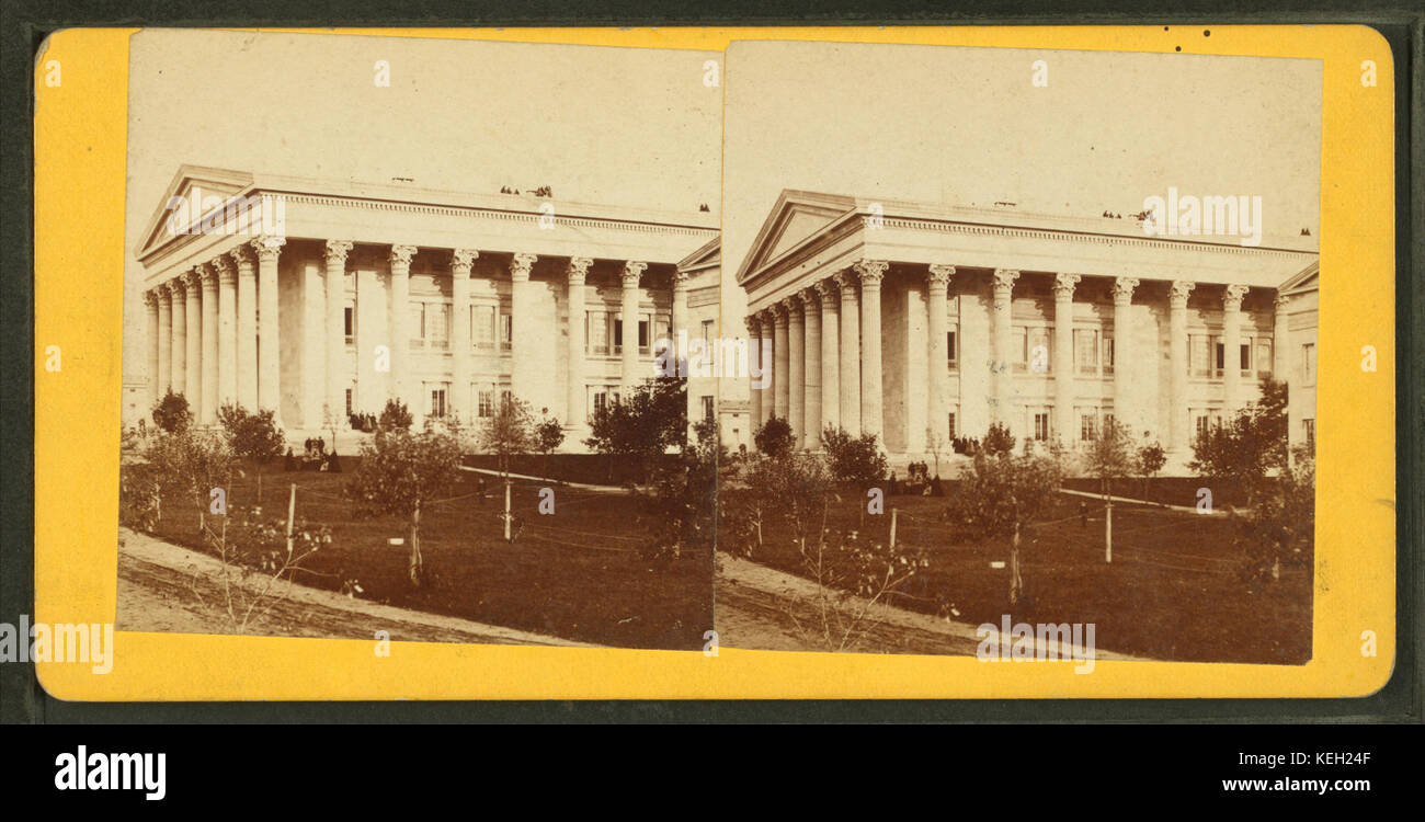 'Girard College, front view' is a historical photograph or artwork by J ...