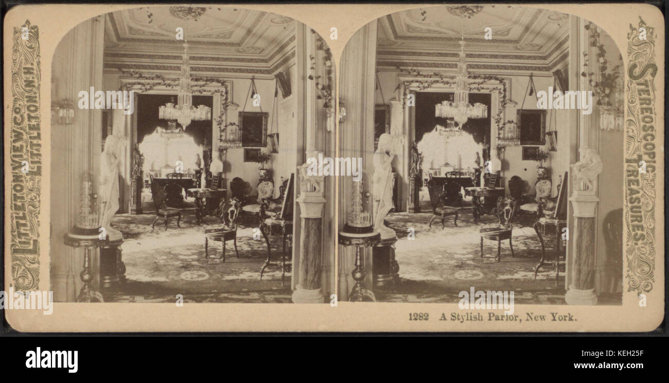 A Stylish Parlor, New York, from Robert N. Dennis collection of ...