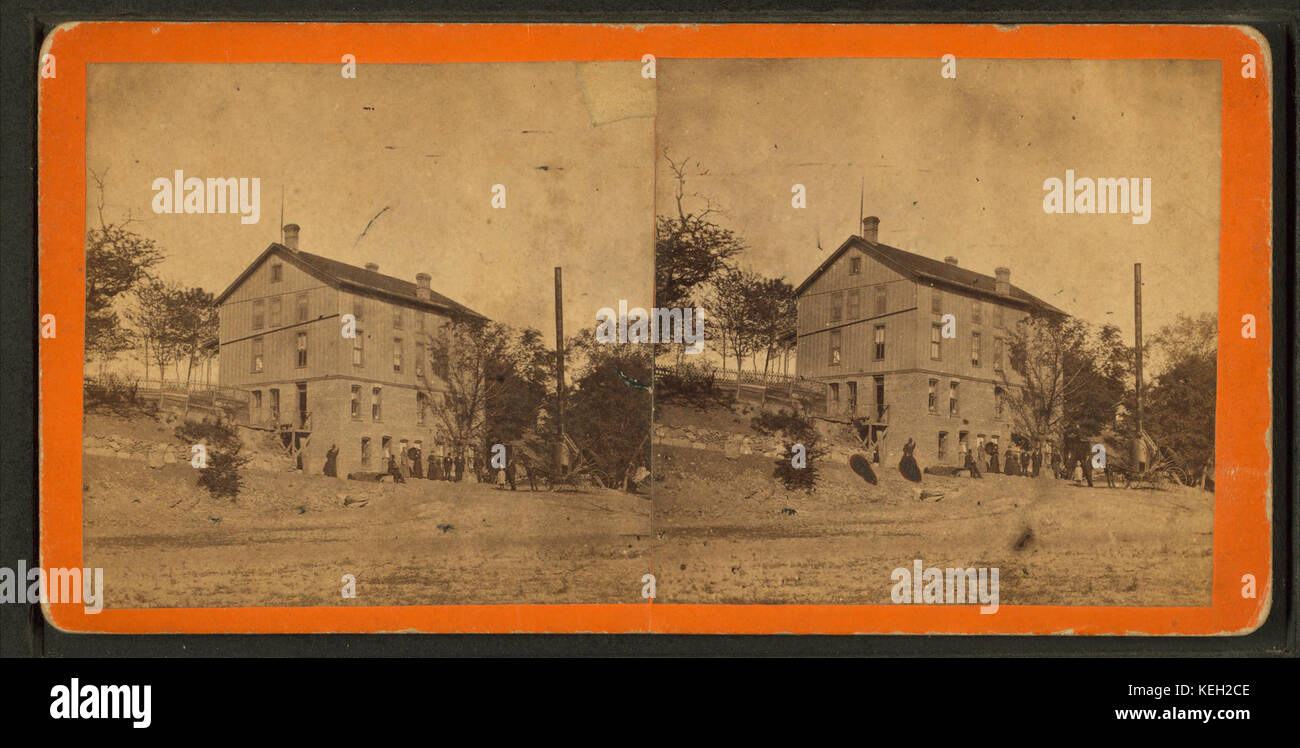 Group outside Deep Rocks Springs building, from Robert N. Dennis ...