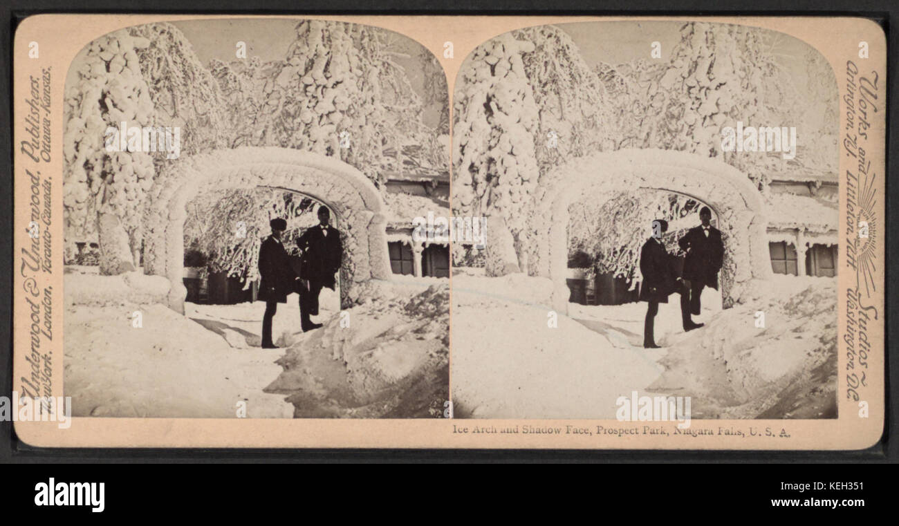 Ice Arch and Shadow Face, Prospect Park, Niagara Falls, U.S.A, by ...