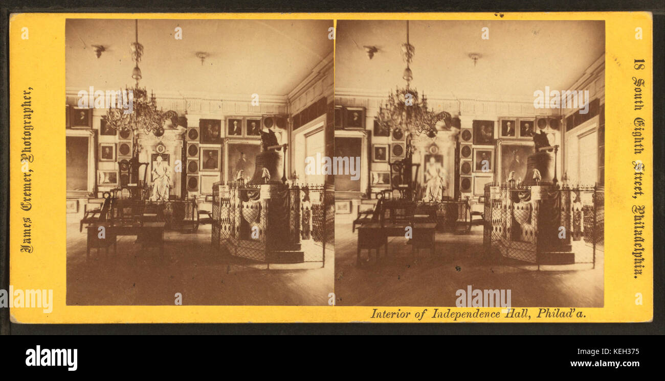 This photograph captures the interior of Independence Hall in ...