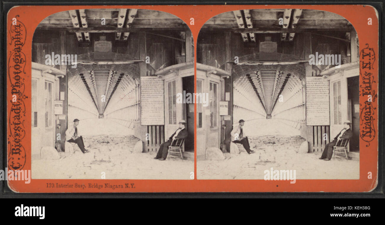 Interior. Suspension Bridge, Niagara, N.Y, from Robert N. Dennis ...