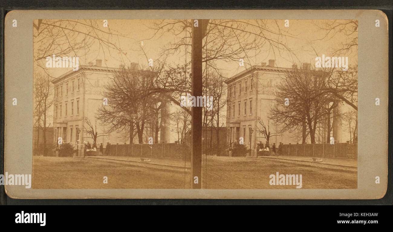This photograph captures the mansion of Jefferson Davis, the President ...