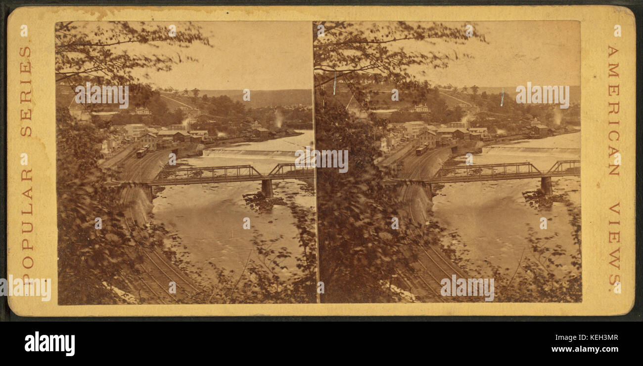 Lehigh River and rapids from Prospect Rock, from Robert N. Dennis ...