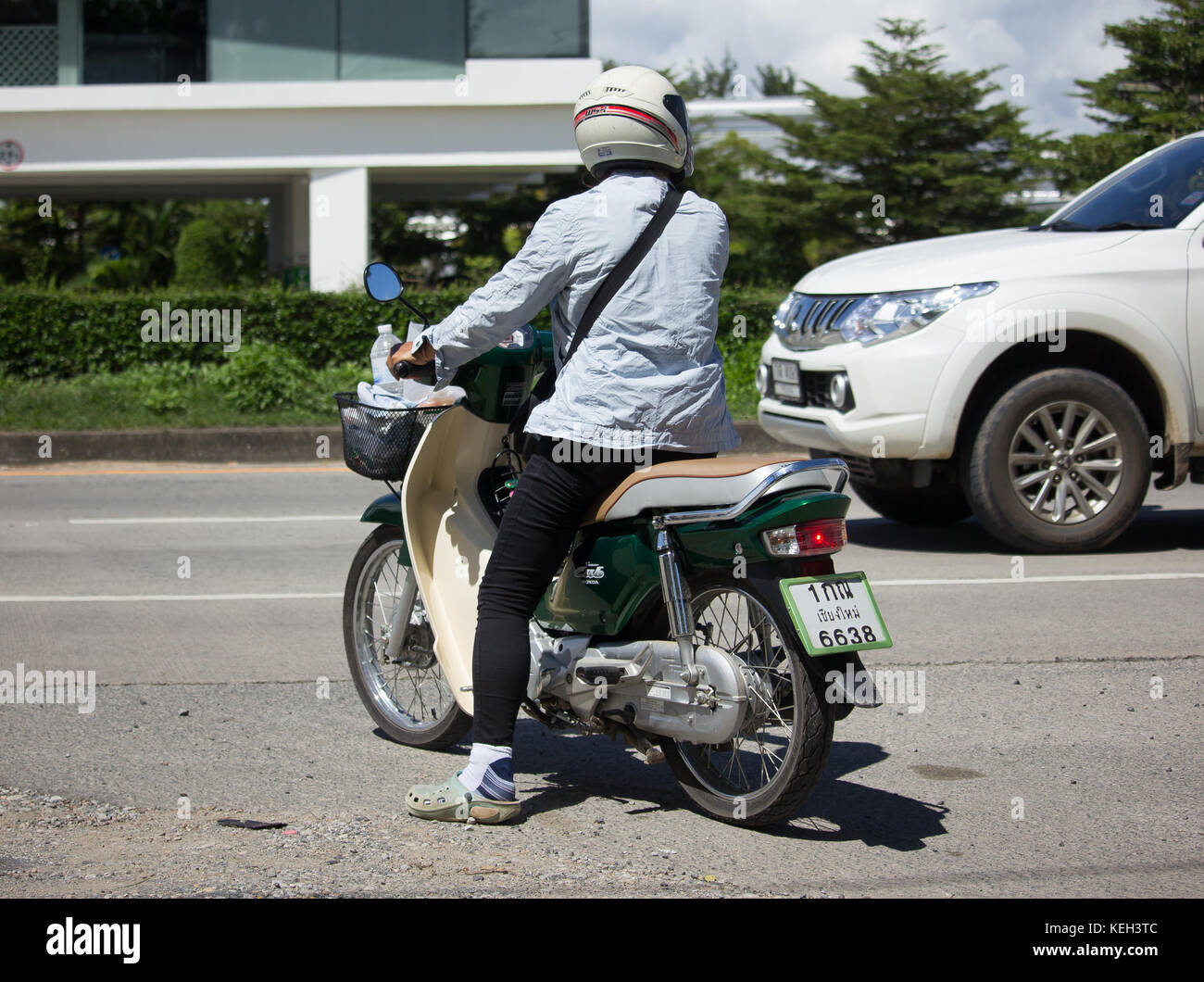 CHIANG MAI, THAILAND -OCTOBER 6 2017: Private Honda Super Cub ...