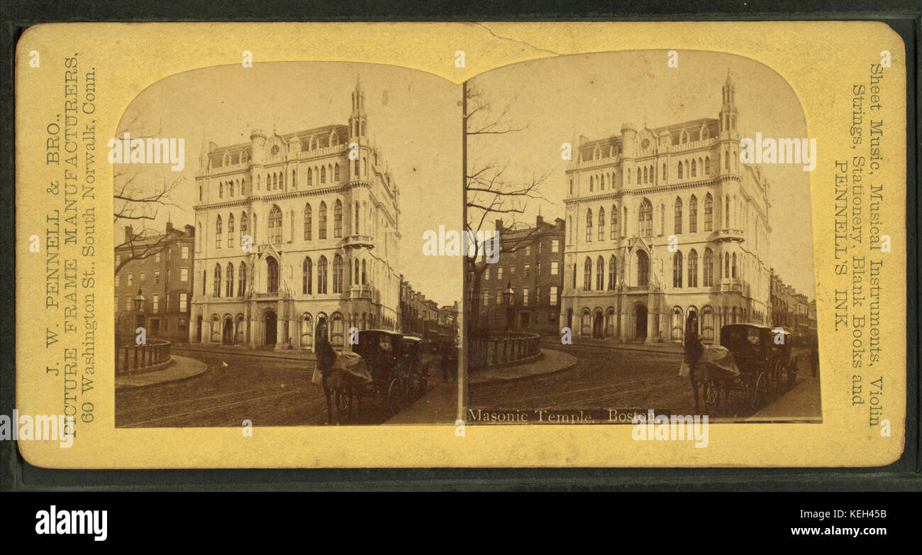 Masonic Temple, Boston, from Robert N. Dennis collection of ...