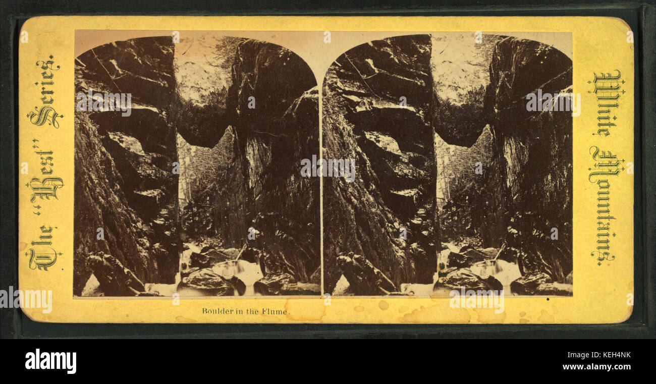 Boulder in the Flume, by W. I. Hatch Stock Photo - Alamy