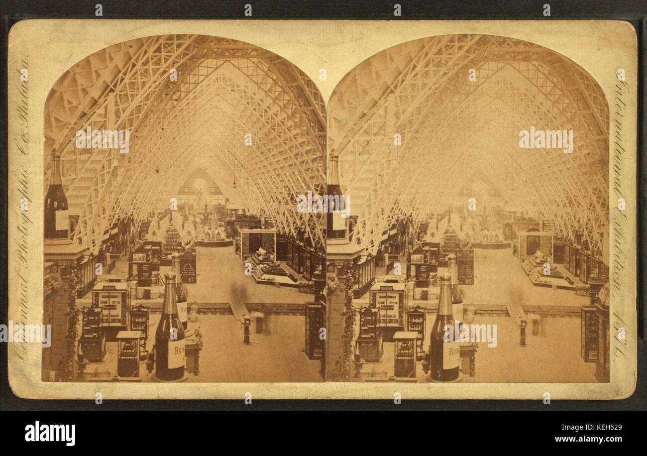 Agricultural Hall exhibit, by Centennial Photographic Co Stock Photo ...