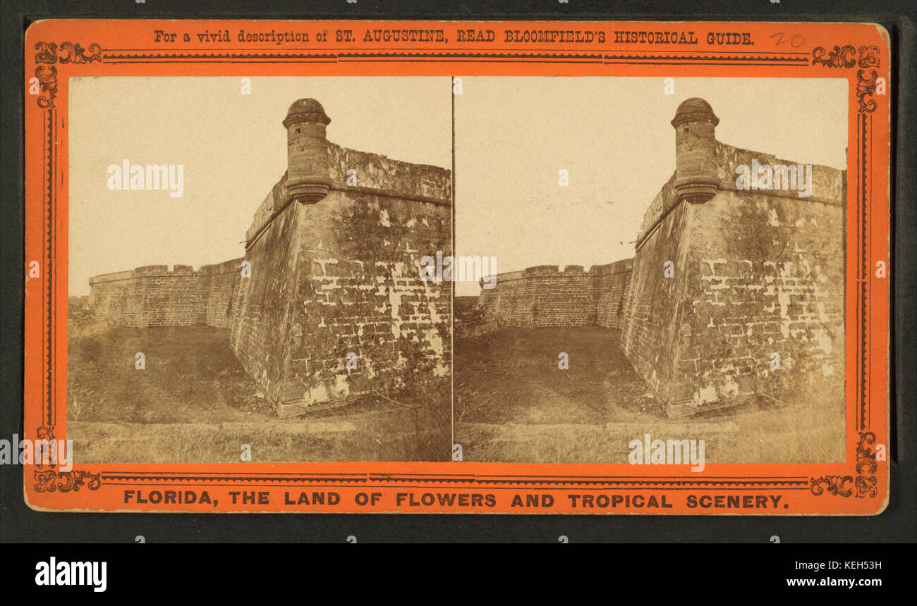 A View of of the Old Spanish Fort at St. Augustine, Florida, from ...