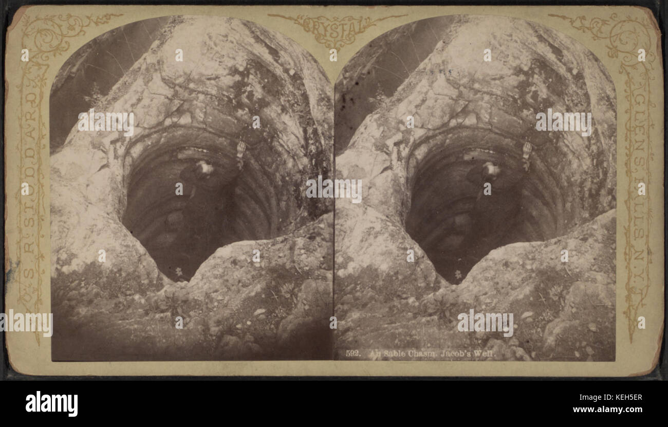 Au Sable Chasm. Jacob's Well, by Stoddard, Seneca Ray, 1844 1917 , 1844 ...