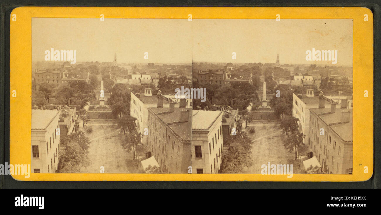 Bird's eye view of Savannah, Georgia, by J. A. Palmer Stock Photo - Alamy