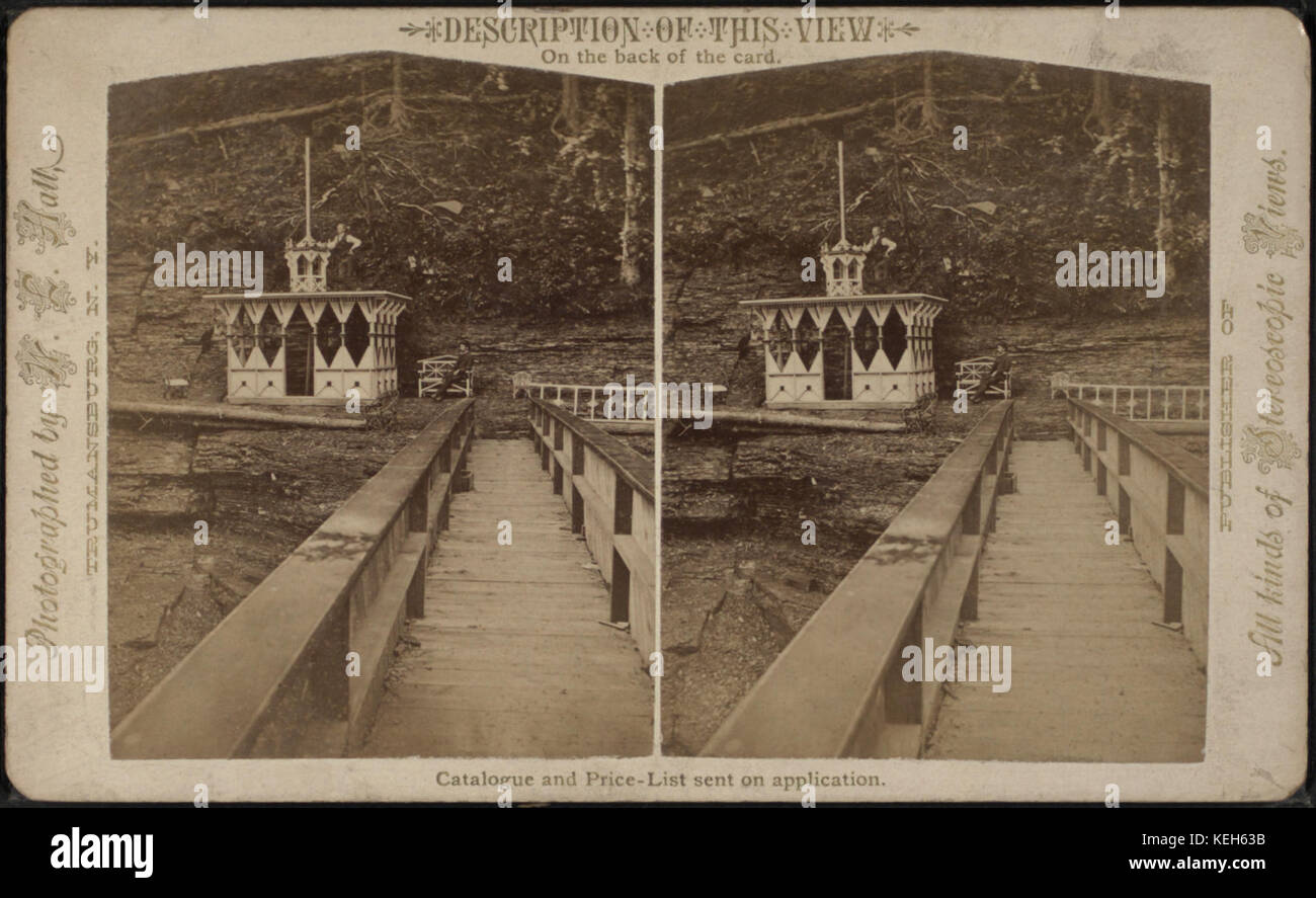 Bridge and Summer House from Main Way, by W. L. Hall Stock Photo - Alamy
