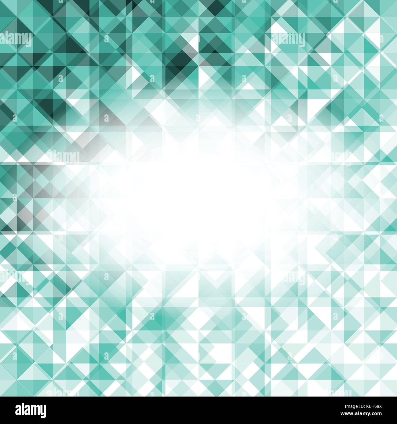 Variety green square pixel tile illusion mosaic abstract background ...