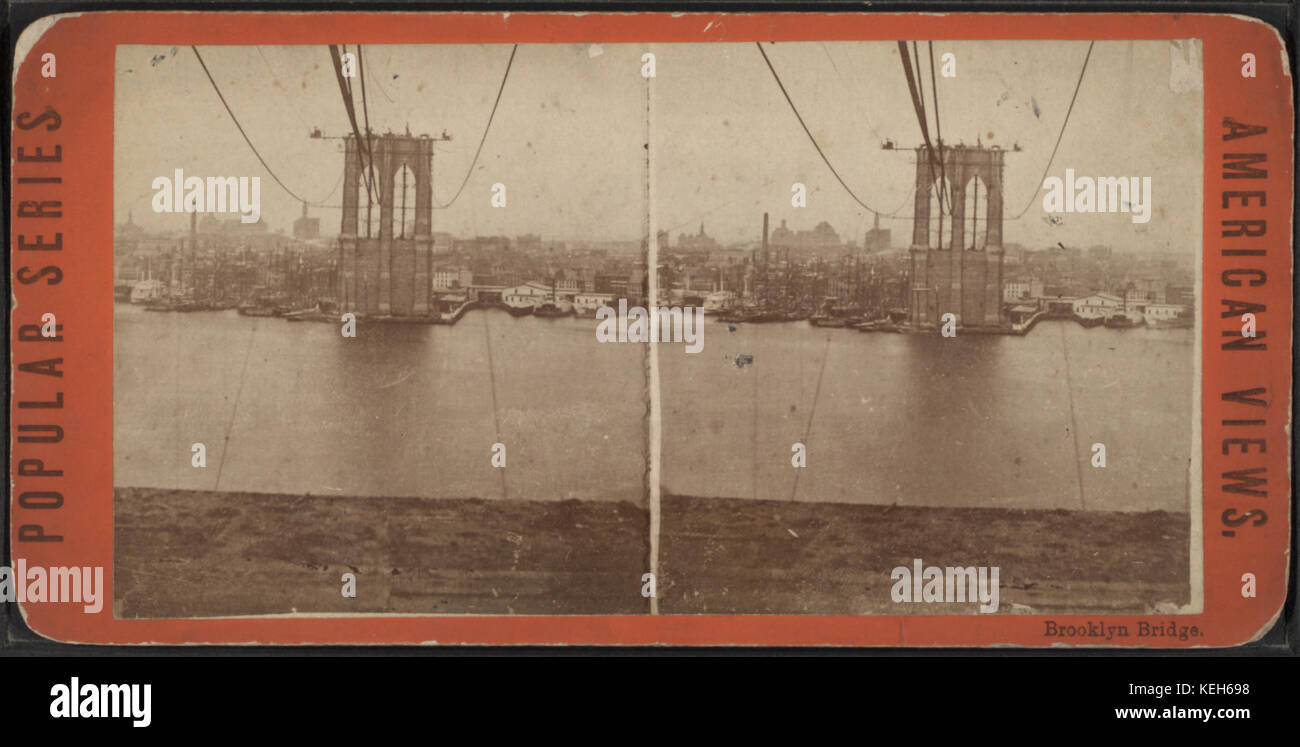 Brooklyn Bridge, from Robert N. Dennis collection of stereoscopic views ...