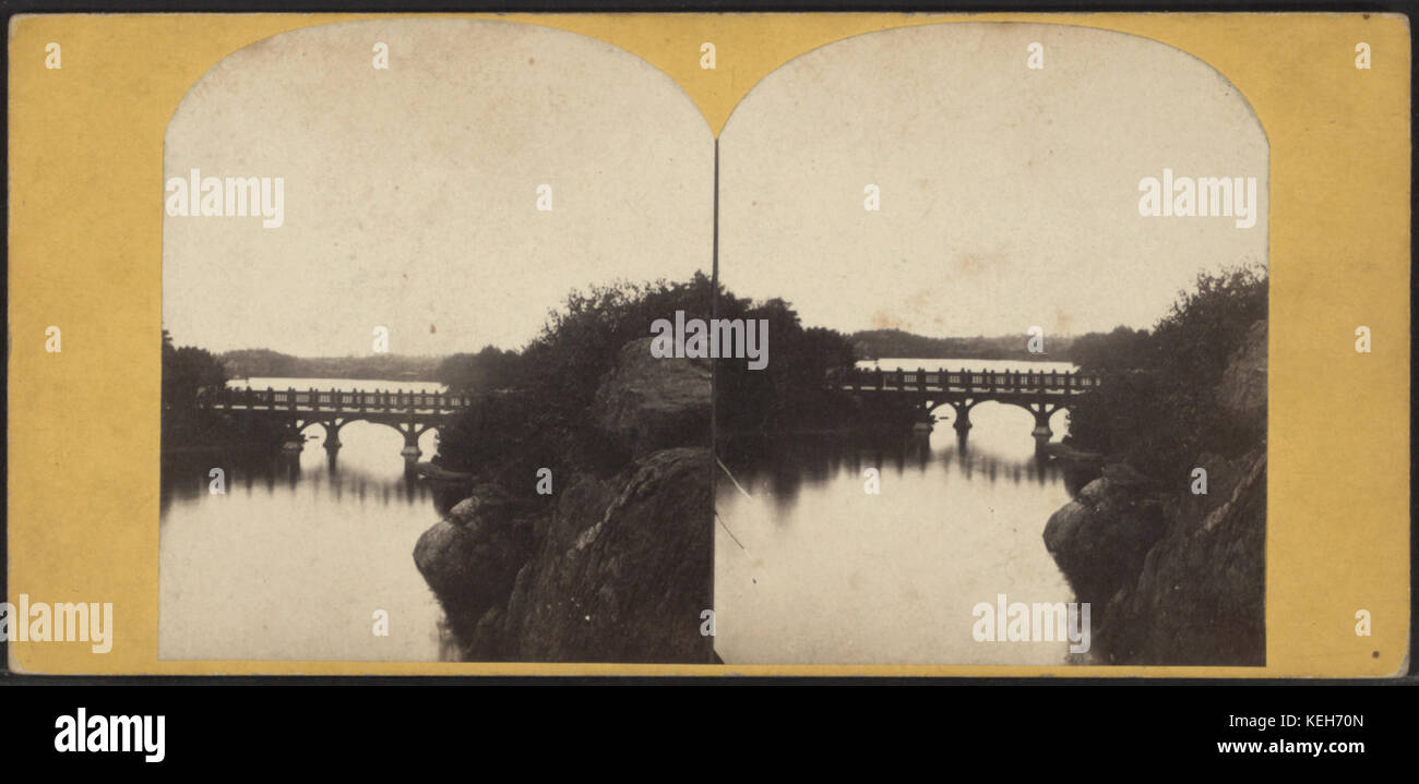 This artwork by William M. Chase depicts Oak Bridge in Central Park ...