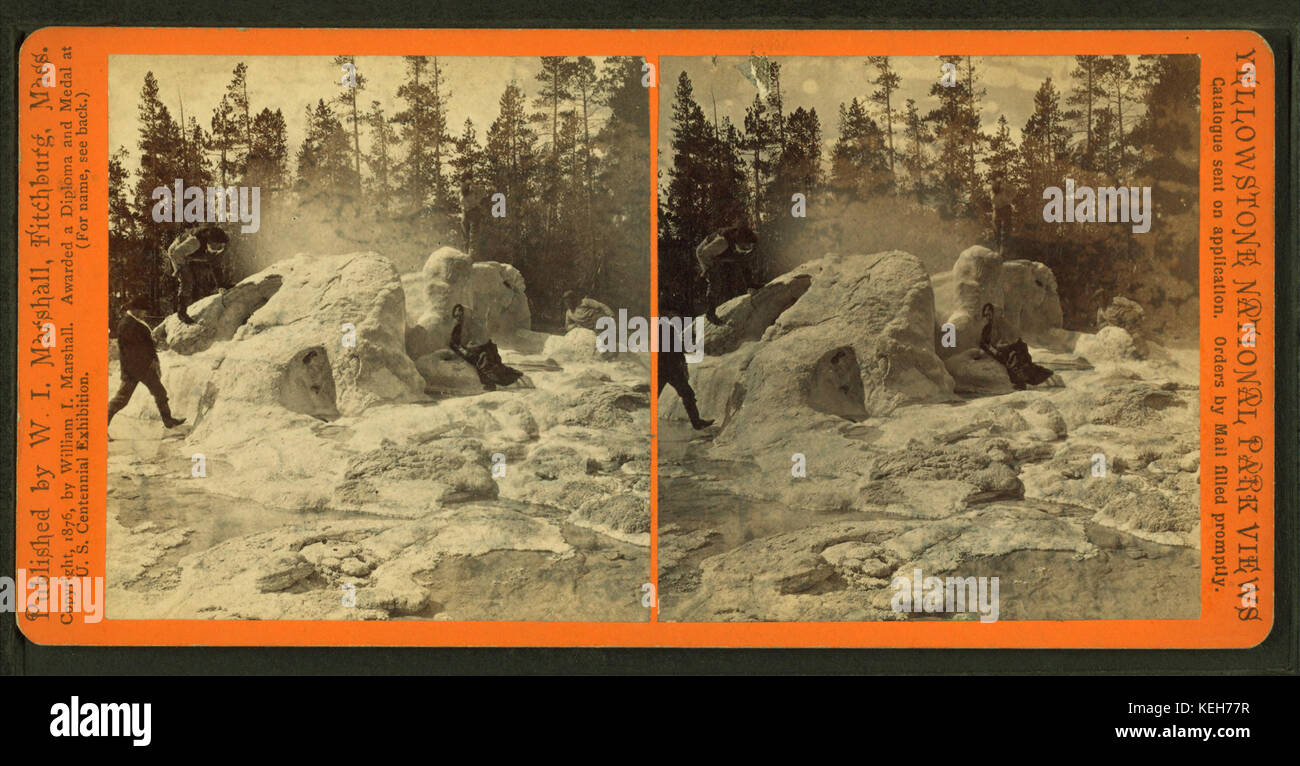 Crater, Main Chimney, Grotto Geyser from North, by I. W. Marshall Stock ...