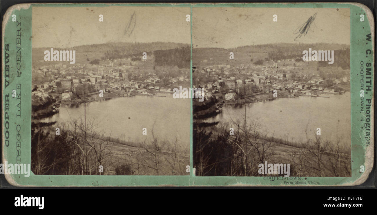 Cooperstown, from Mount Vision, by Smith, Washington G., 1828 1893 Stock Photo - Alamy
