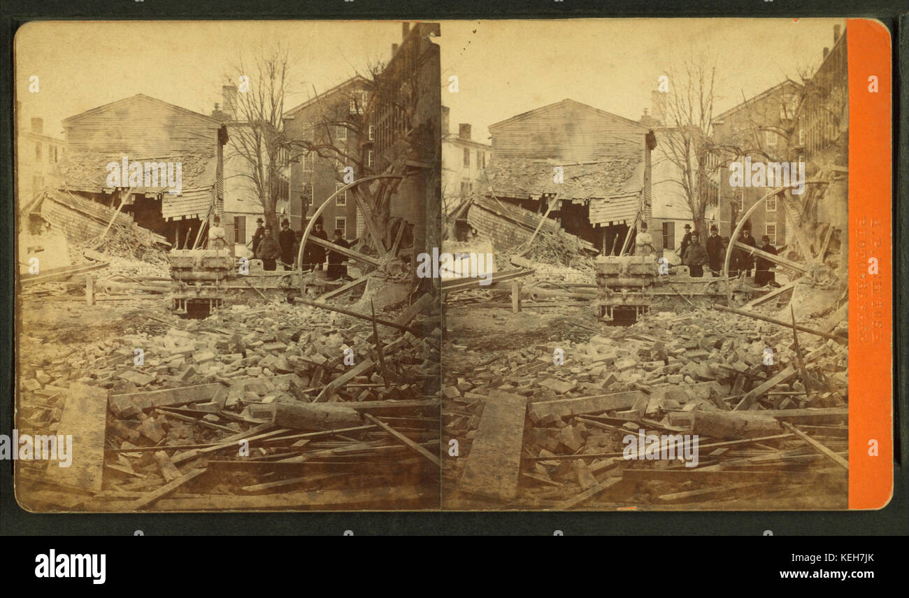 Debris from explosion, by H. P. McIntosh Stock Photo - Alamy