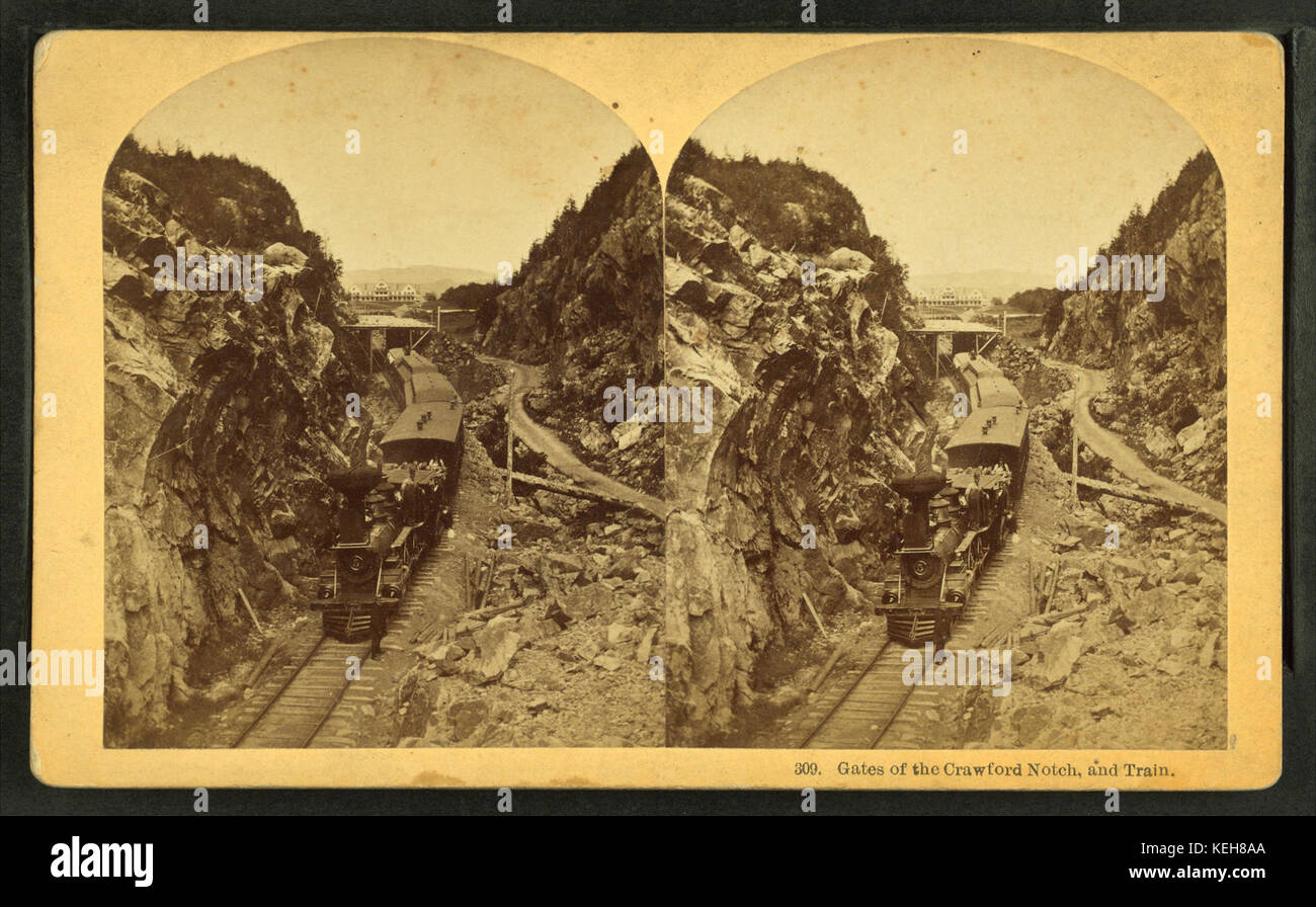 Gates of the Notch, and Train, from Robert N. Dennis collection of ...