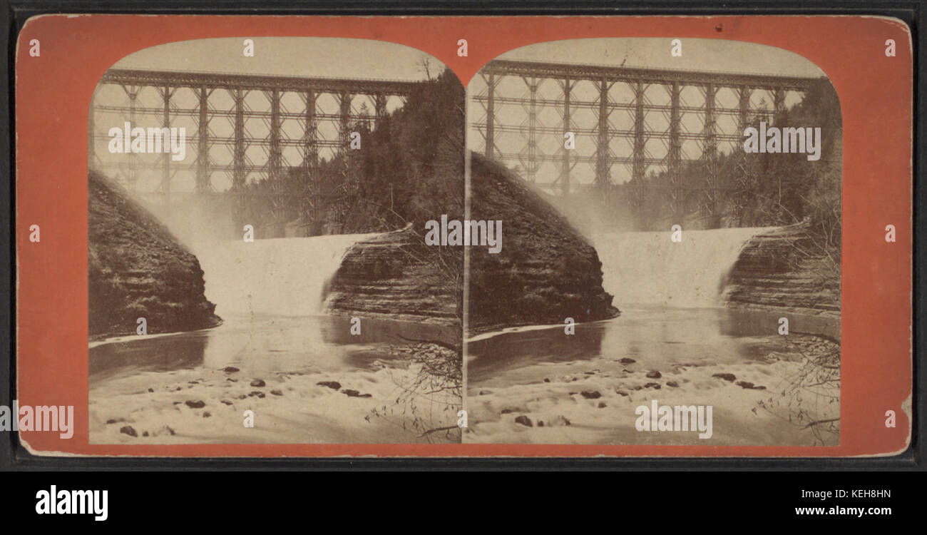 First Falls and Bridge, from Robert N. Dennis collection of ...