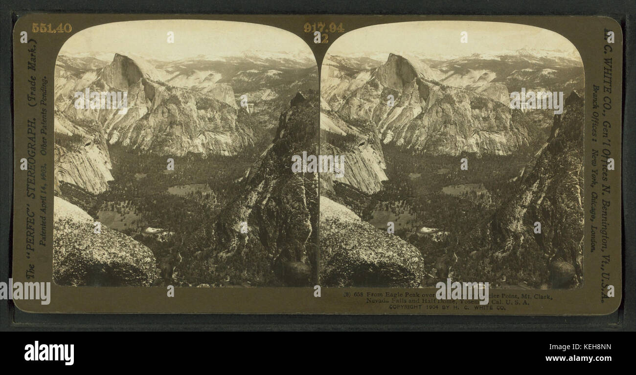 From Eagle Peak over the Valley to Glacier Point, Mt. Clark, Nevada ...