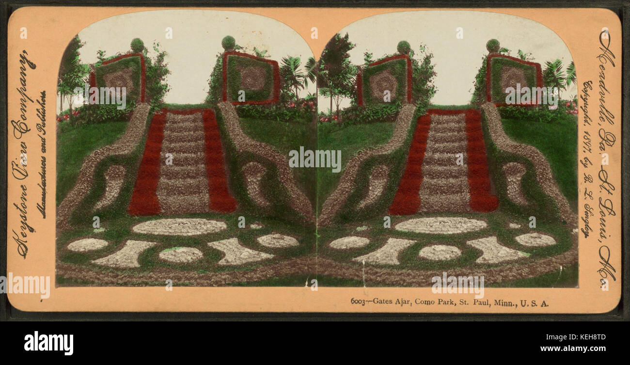 Gates ajar, Como park, St. Paul, Minn., U.S.A, by Keystone View Company ...