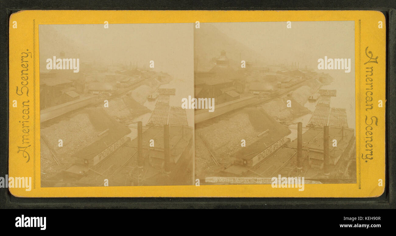 Glass works in Birmingham, Pittsburg, Pa, from Robert N. Dennis ...