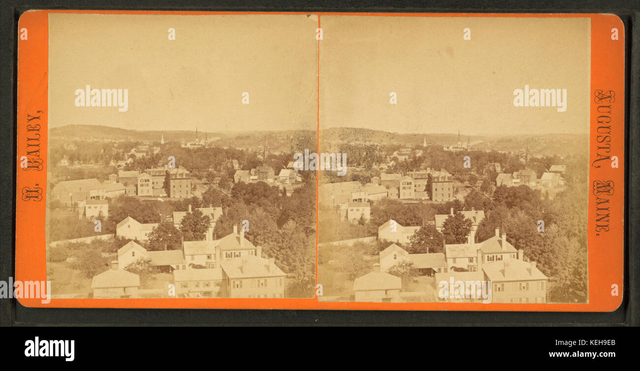 General view of Augusta in summer, by Henry Bailey Stock Photo - Alamy