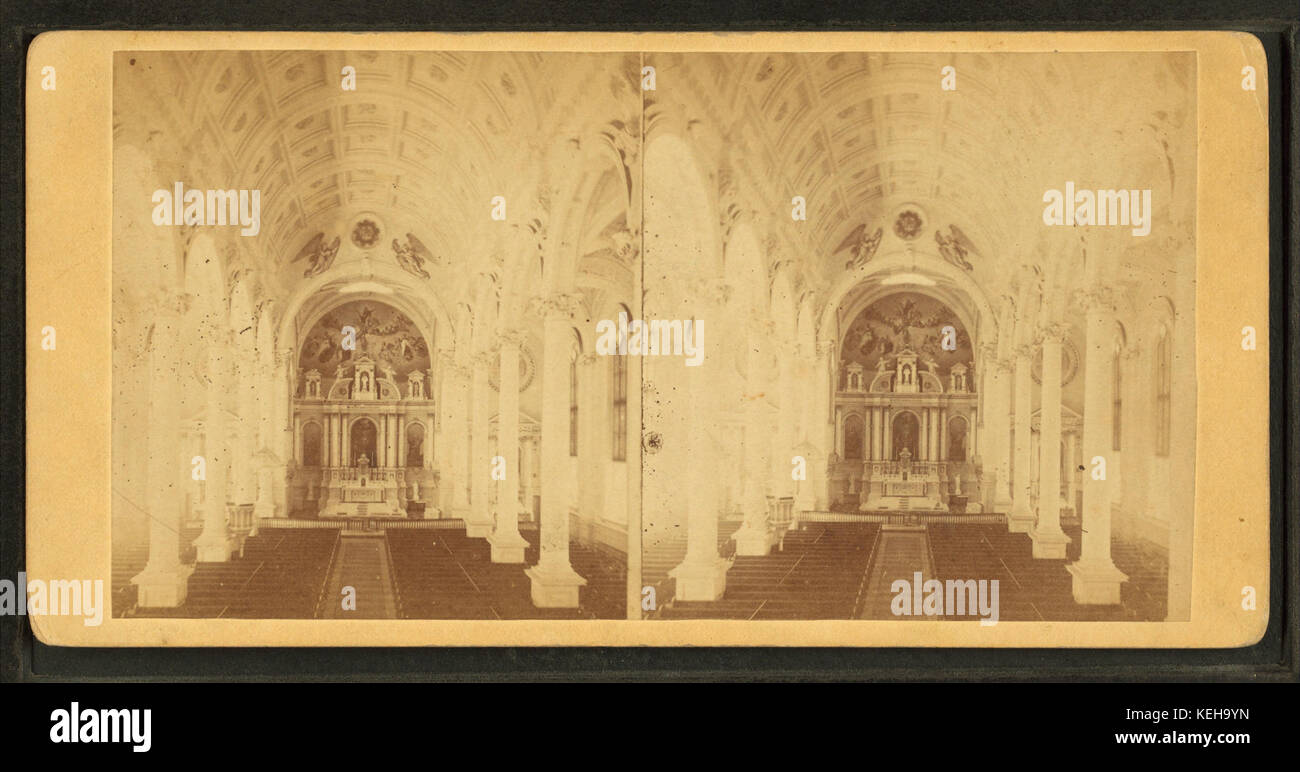 Interior views of Immaculate Conception showing the central altar, from ...