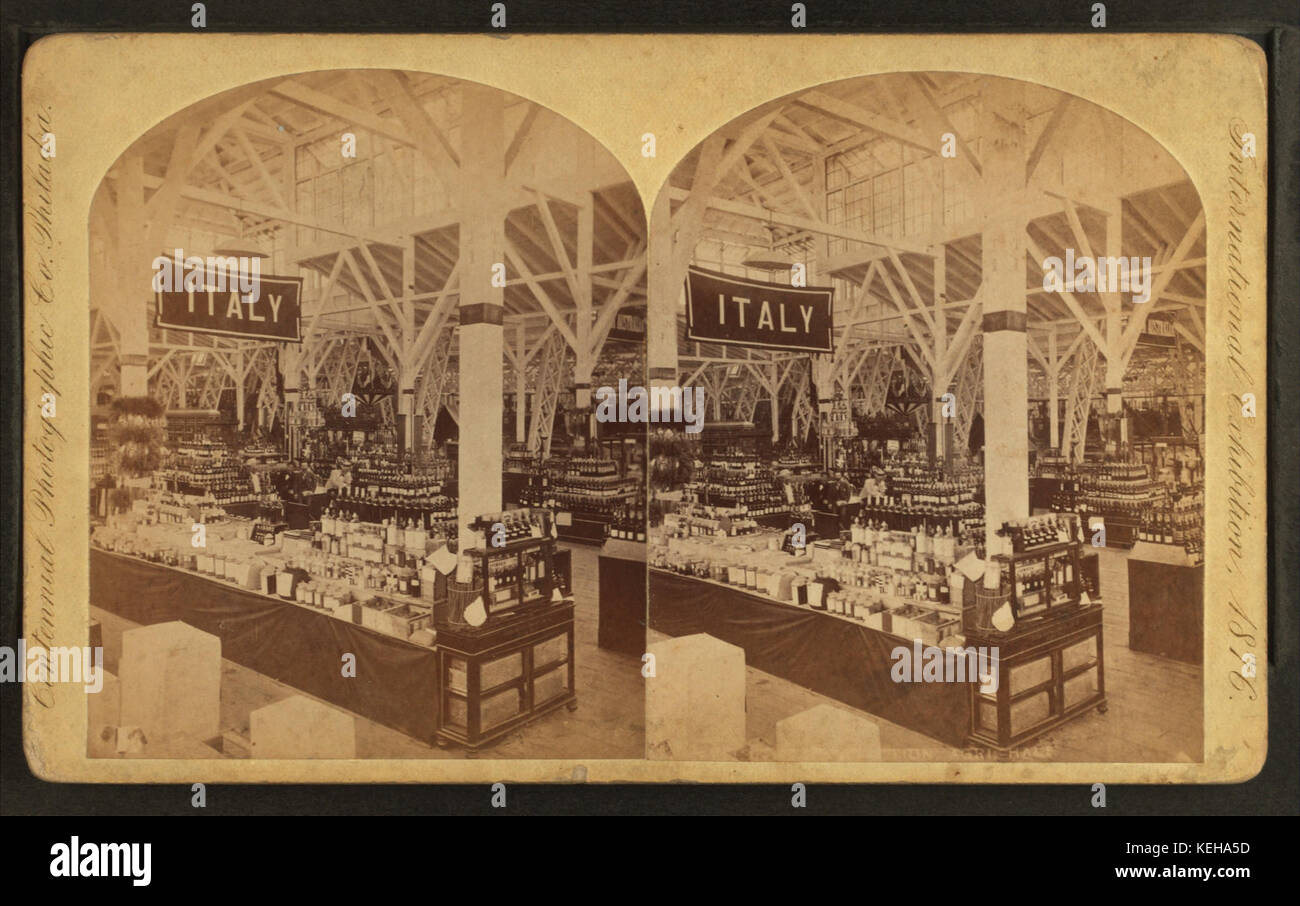 Italian exhibit, Agricultural Hall, by Centennial Photographic Co Stock ...