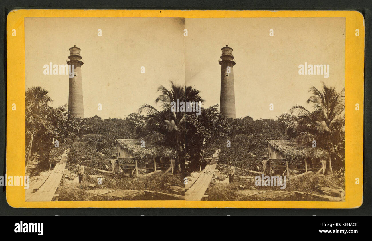 Jupiter light tower, from Robert N. Dennis collection of stereoscopic ...