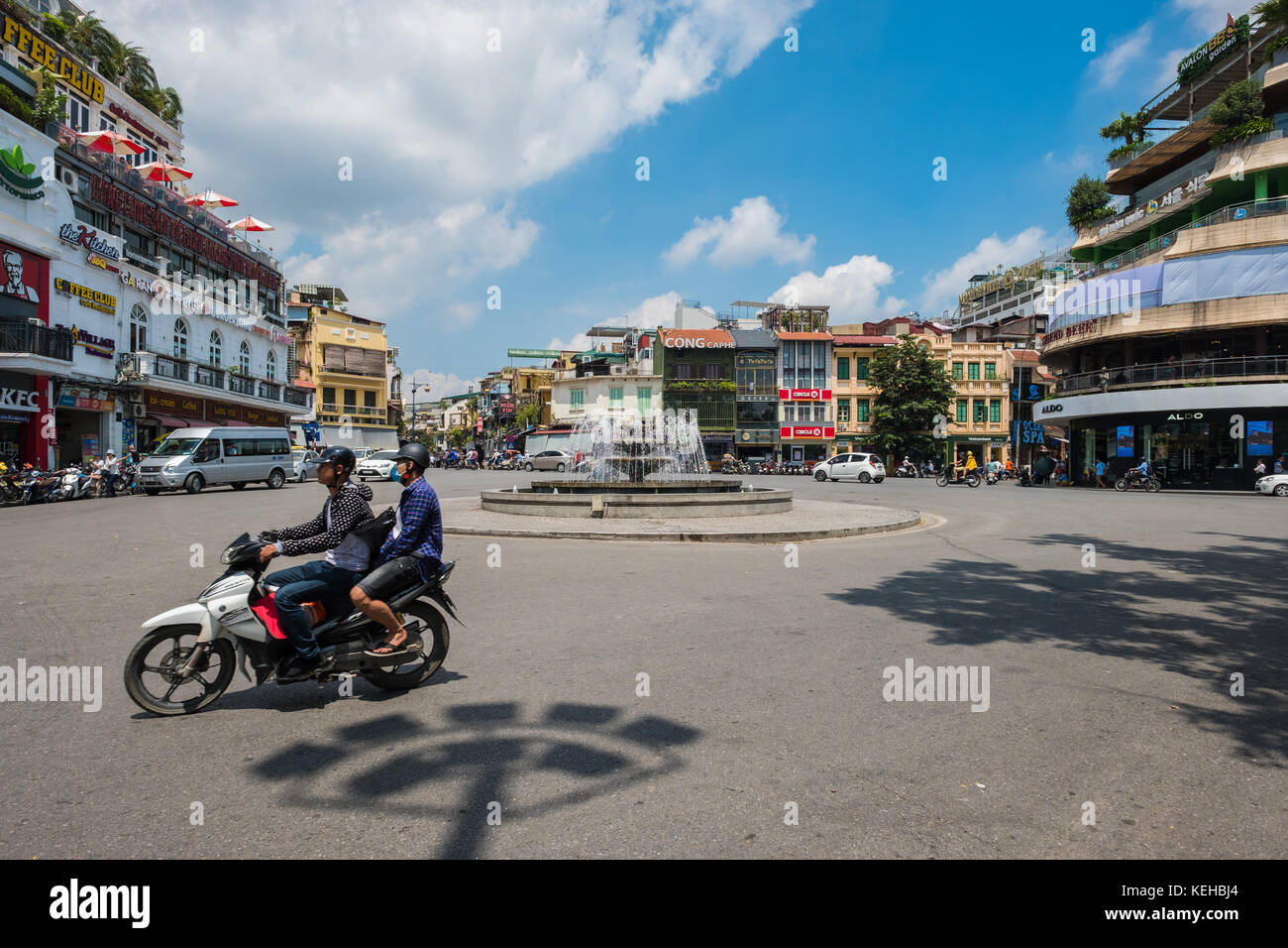 Sep 19, 2017 Cityscape and road traffic at noon in center of Hanoi near ...