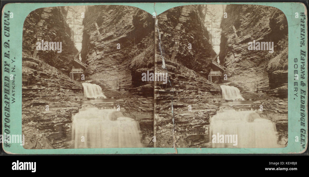 Minnehaha (Min ne ha ha), Watkins Glen, by R. D. Crum Stock Photo - Alamy