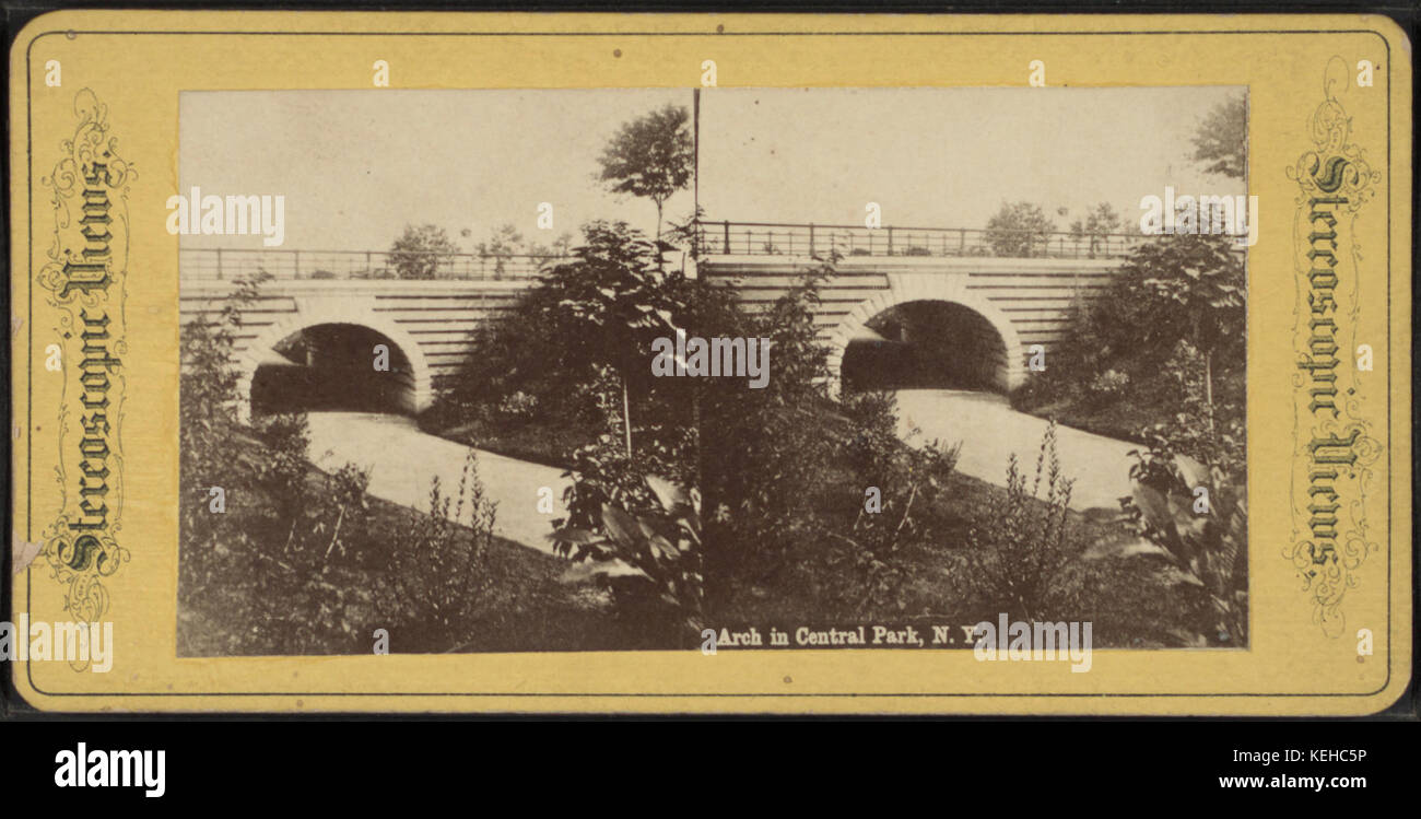 Arch in Central Park, N.Y, by Chase, W. M. (William M.), ca. 1818 1901 ...