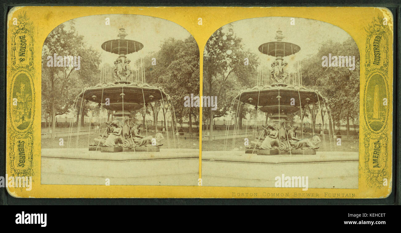 Boston Common Brewer fountain, from Robert N. Dennis collection of ...