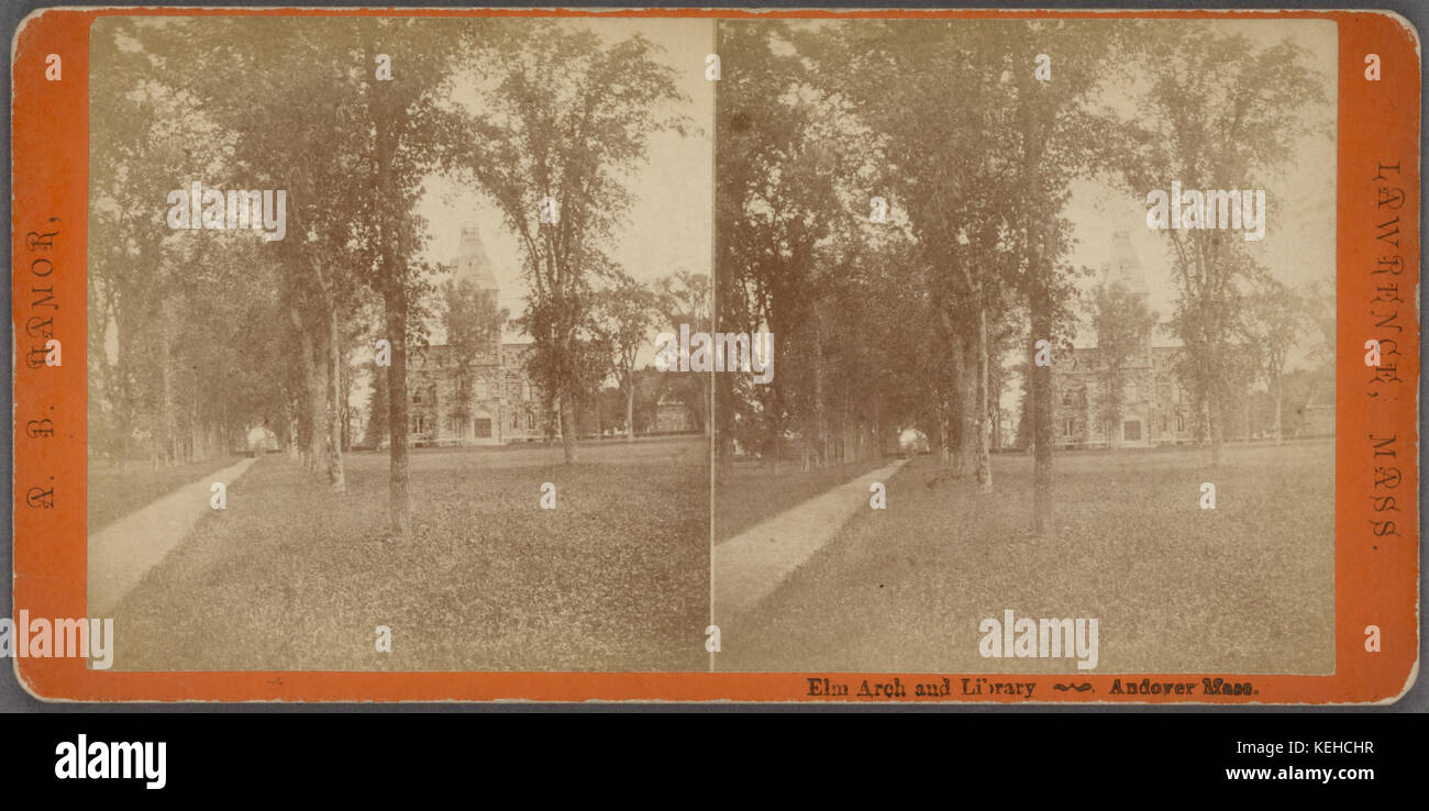 Elm arch and library, Andover, Mass, by Hamor, A. B. (Anderson B.), b ...