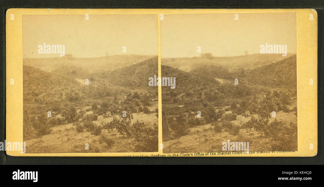 Encampment of 7,000 rebel prisoners in the Punch Bowl, Belle Plain, Va ...