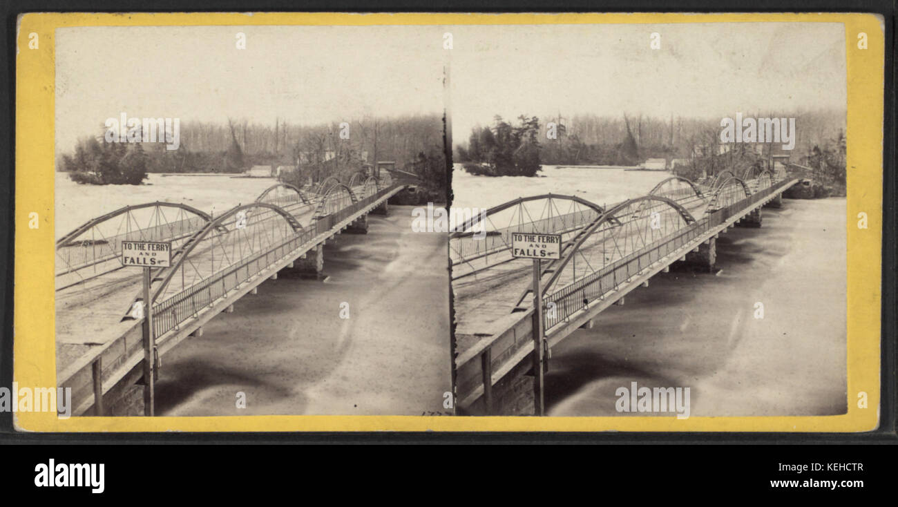 The image shows the bridge leading to Goat Island, captured by the E ...