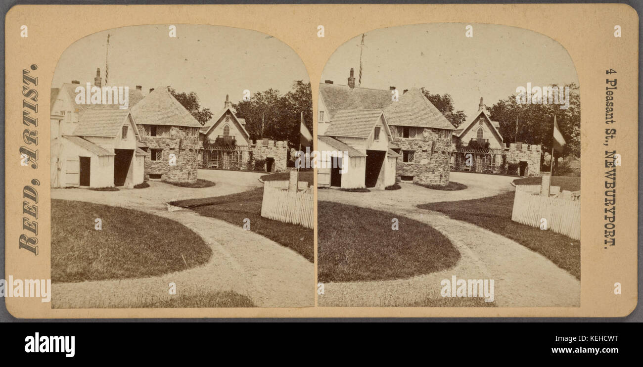 Ben Perley Poore mansion, W. Newbury, Mass, by D. T. Reed Stock Photo ...